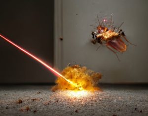Neutralizing Cockroaches with Machine Vision and Lasers!